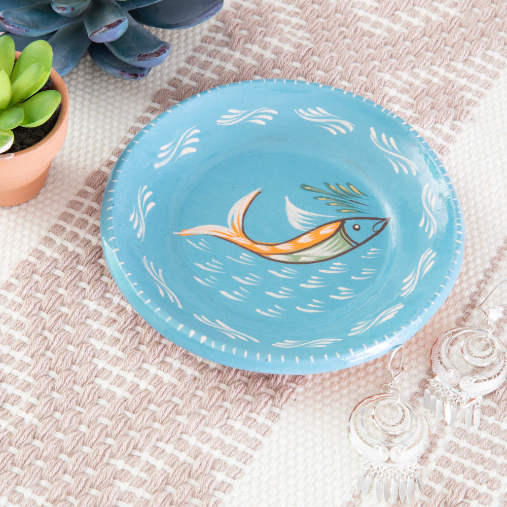 Peces de Capula Round Trinket Dish | Lolo Mexican Mercadito