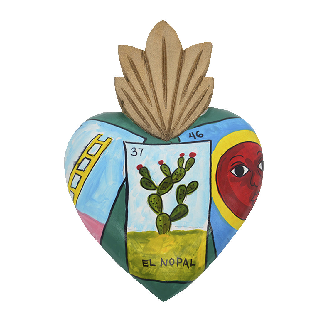 Lotería Wall Art Wooden Heart | Lolo Mexican Mercadito