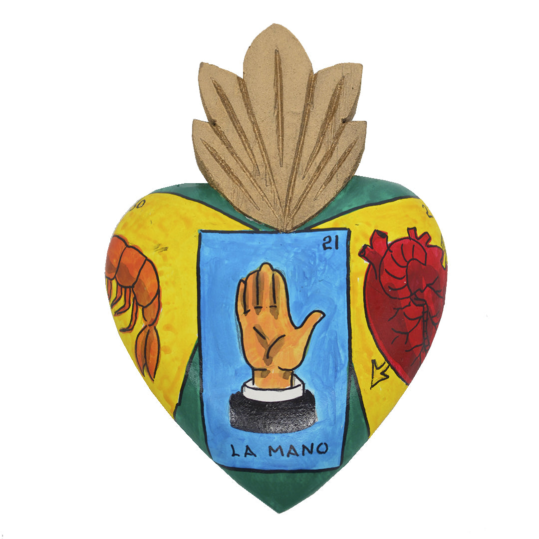 Lotería Wall Art Wooden Heart | Lolo Mexican Mercadito