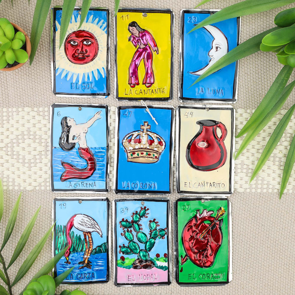 Lotería Tin Art Wall Ornament | Lolo Modern Mexican Mercadito