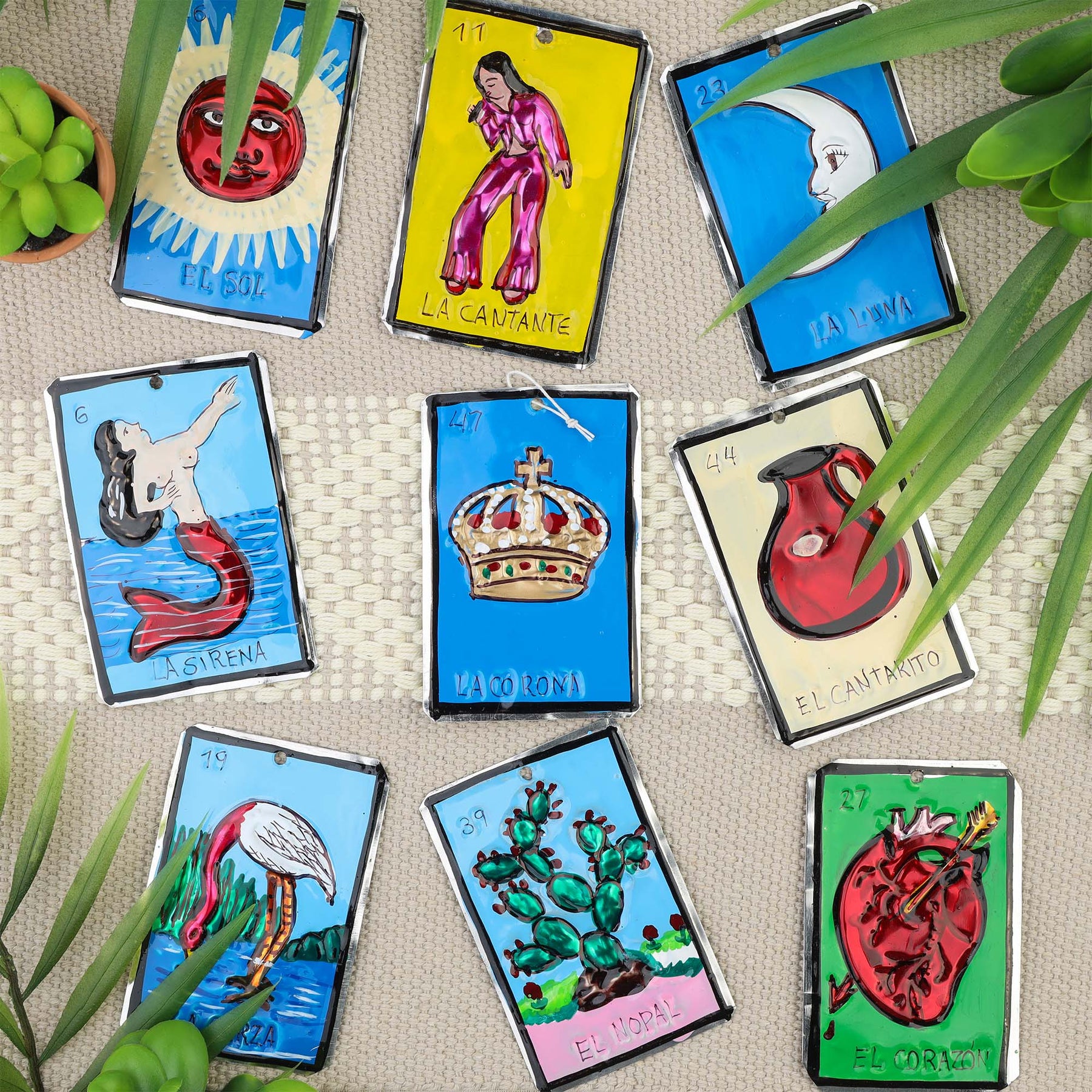 Lotería Tin Art Wall Ornament | Lolo Modern Mexican Mercadito