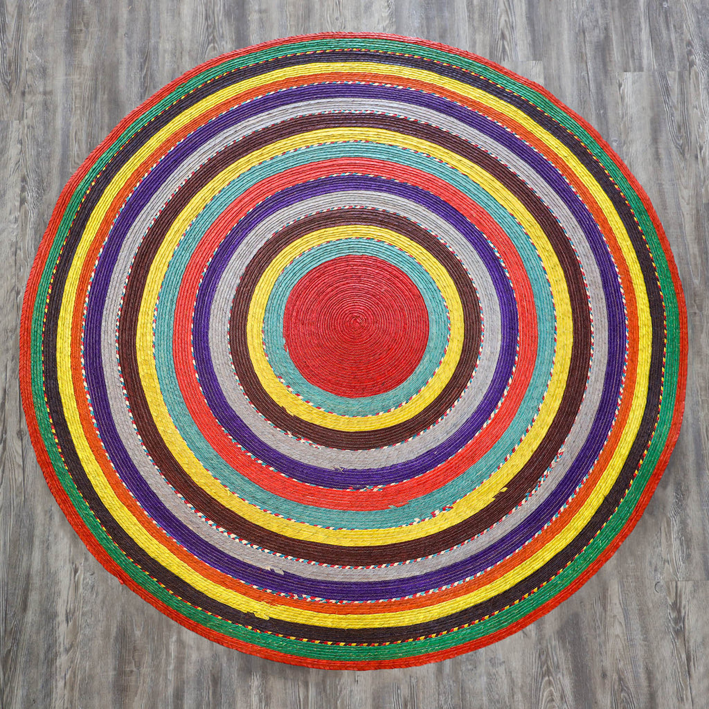 Handwoven Palm Round Area Rug | Lolo Modern Mercadito
