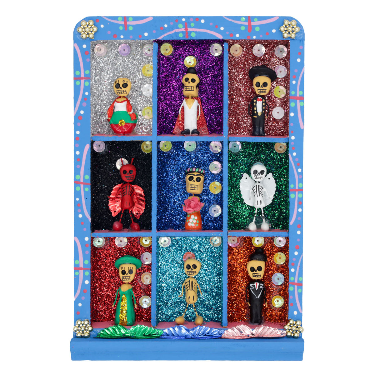 Calacas Day of the Dead Shadow Box | Lolo Mexican Mercadito