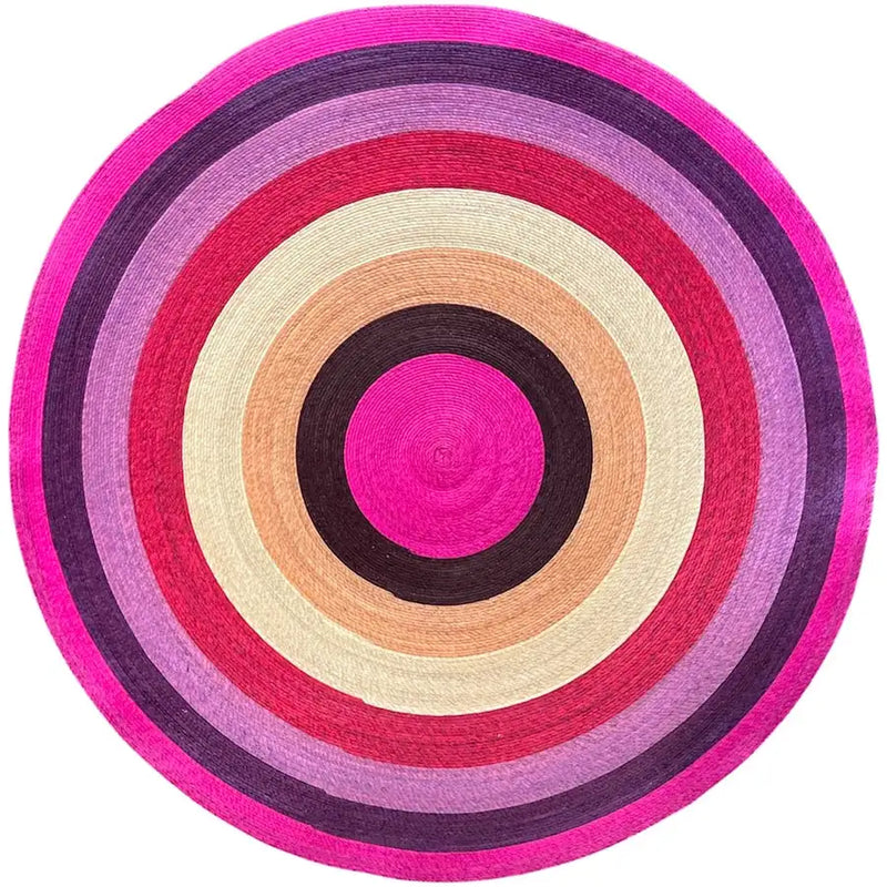 Handwoven Palm Round Area Rug | Lolo Modern Mercadito